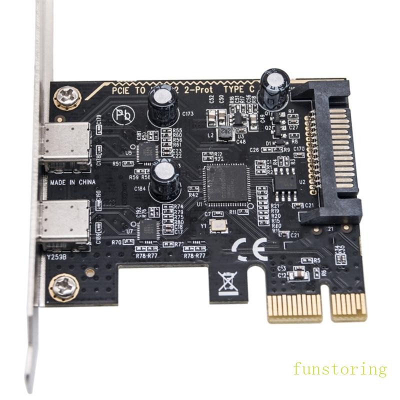 FUN PCIE GEN1 USB 3 2 การ์ด ASM1042 PCIE ถึง Type C USB 3 2 การ์ดขยาย ...