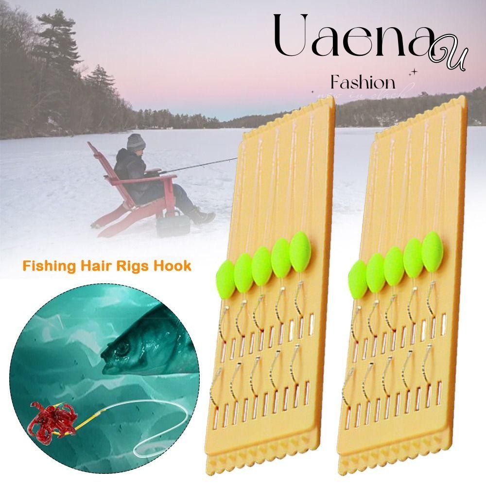 UAENAU 2 แพ็ค/10 ชิ้นตกปลาผม Rigs Hook, Double Hook Suspension ปลาคาร์พ ...