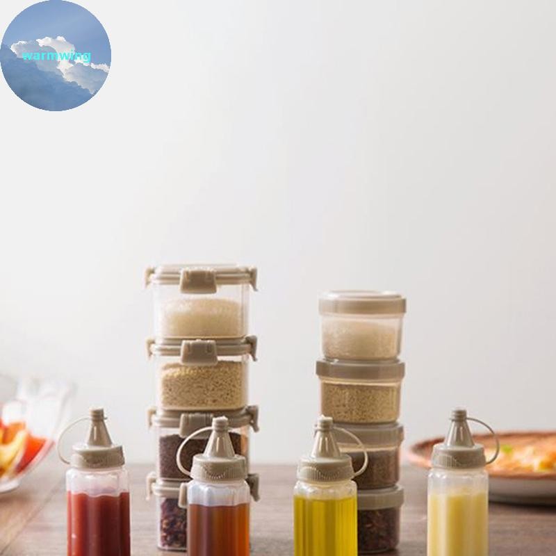 Warmwing 3 ชิ้น Mini Squeeze ขวดสลัด Dressing คอนเทนเนอร์กลางแจ้งแบบพกพาบาร์บีคิวครัวเครื่องมือ ...