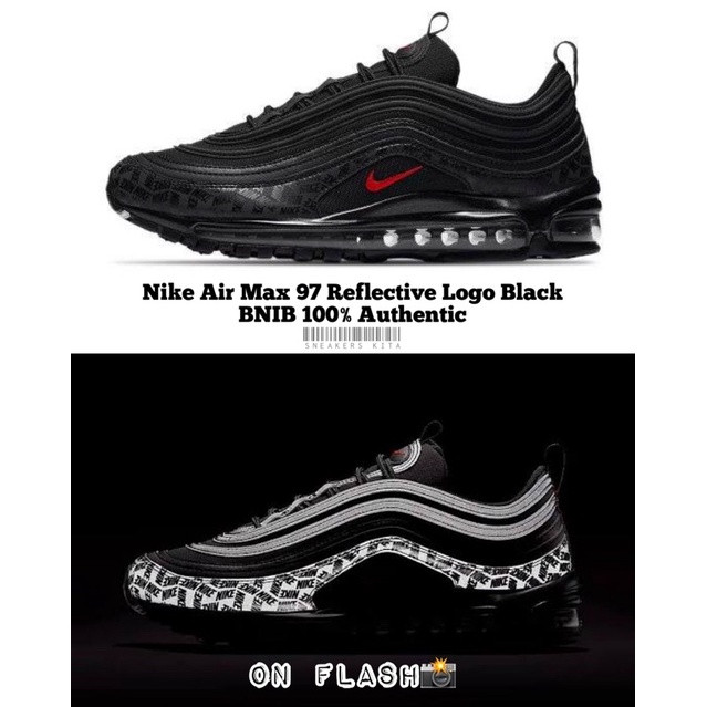 ของแท้ 100% Nike Air Max 97 Reflective Logo Black | Shopee Thailand