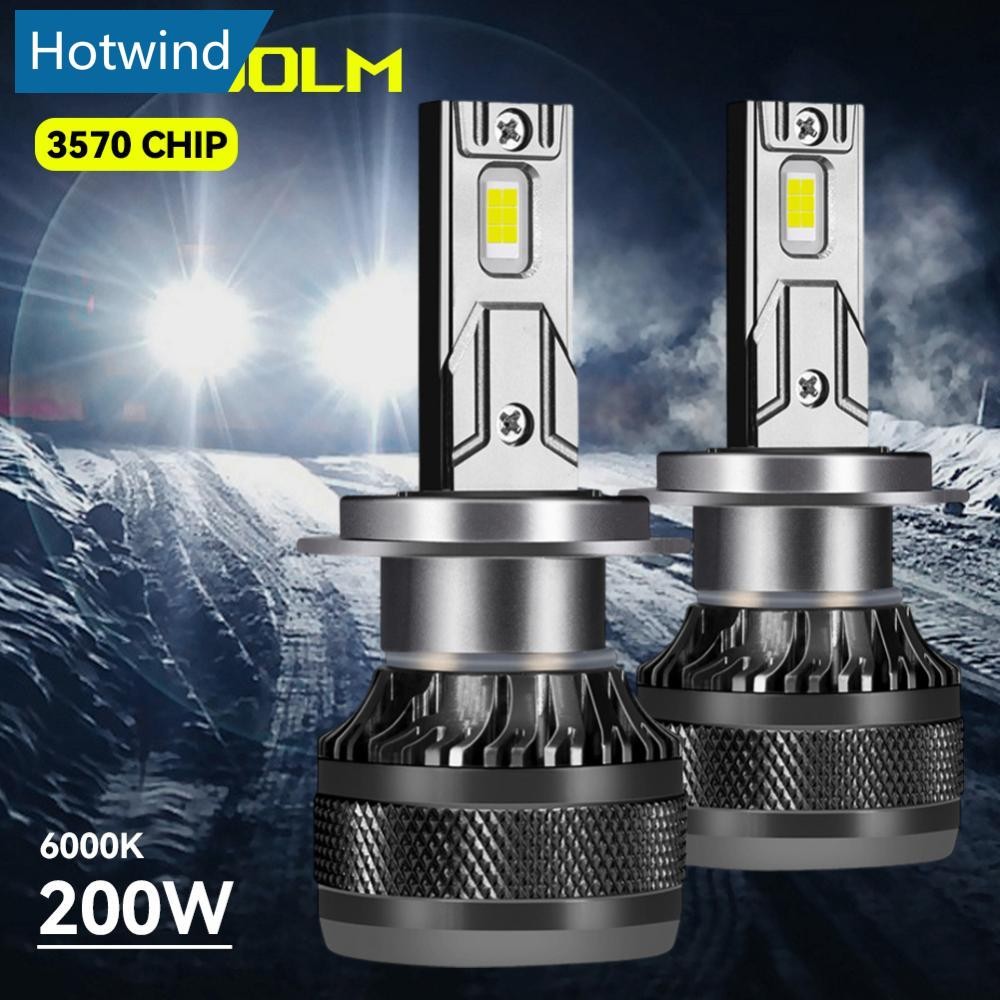 HW 1 PC 200W ไฟหน้ารถ LED H1 H8 H11 HB3 HB4 9005 9006 H4 H7 ไฟ LED 6000K 50000LM หลอดไฟ LED ...