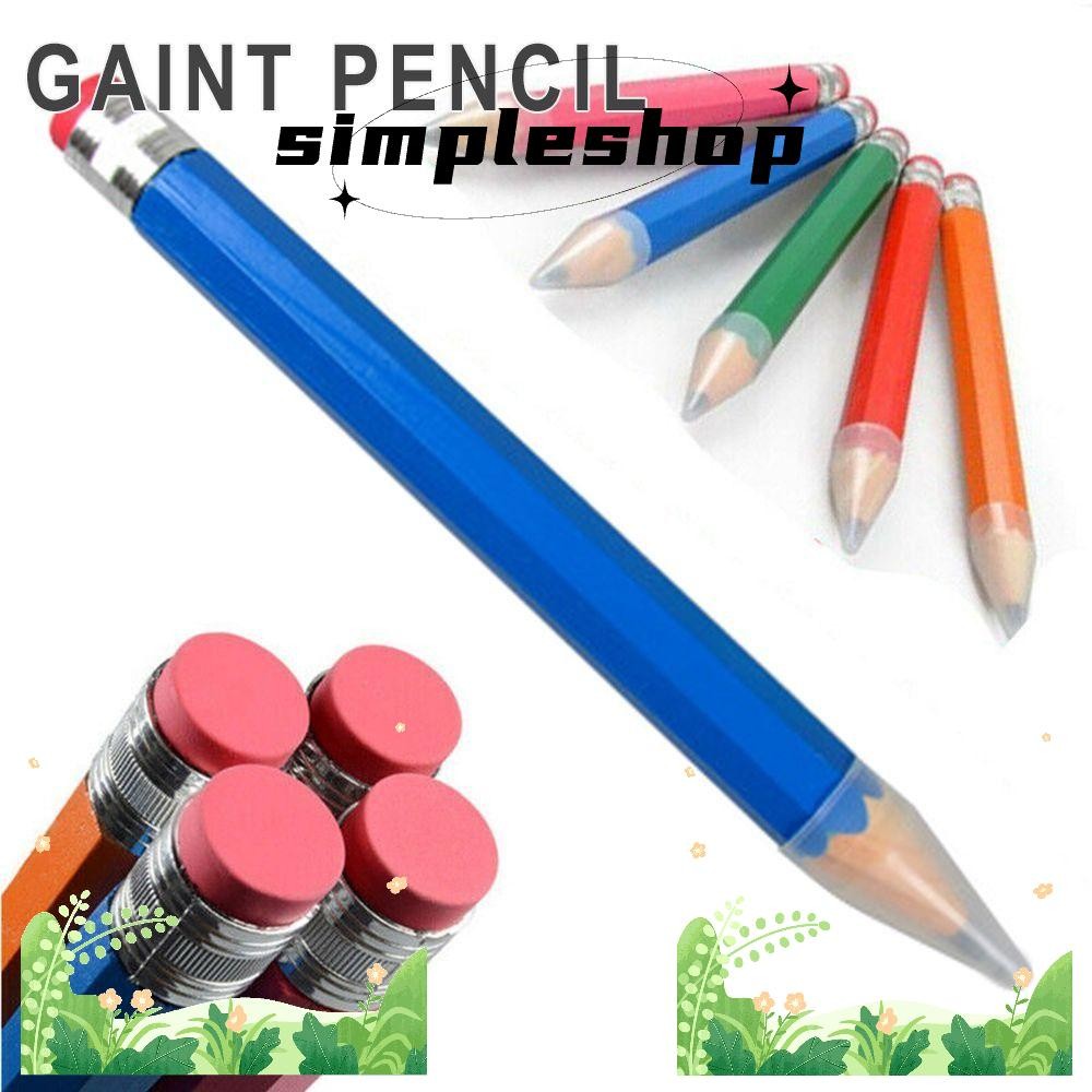 SIMPLESHOP ดินสอยักษ์ไม้ของขวัญสนุกของเล่นแปลกใหม่อุปกรณ์ประกอบฉากดินสอขนาดใหญ่ | Shopee Thailand