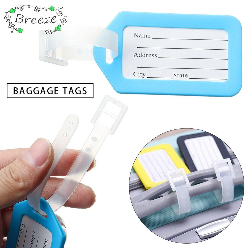 BREEZE 5 ชิ้น Baggage Tag อุปกรณ์การเดินทาง Key Rings Numbered พลาสติก ...