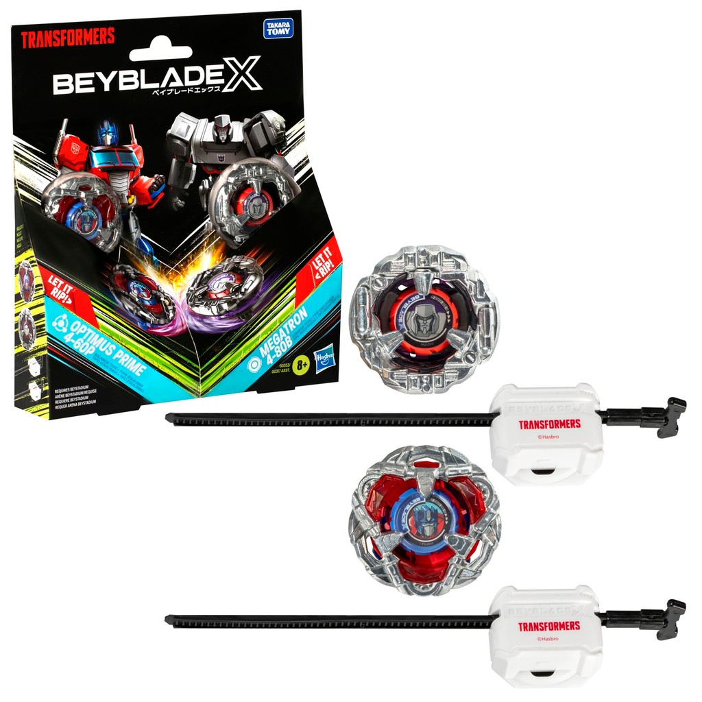 Beyblade X Transformers Collaboration Optimus Prime 4-60P vs Megatron 4 ...
