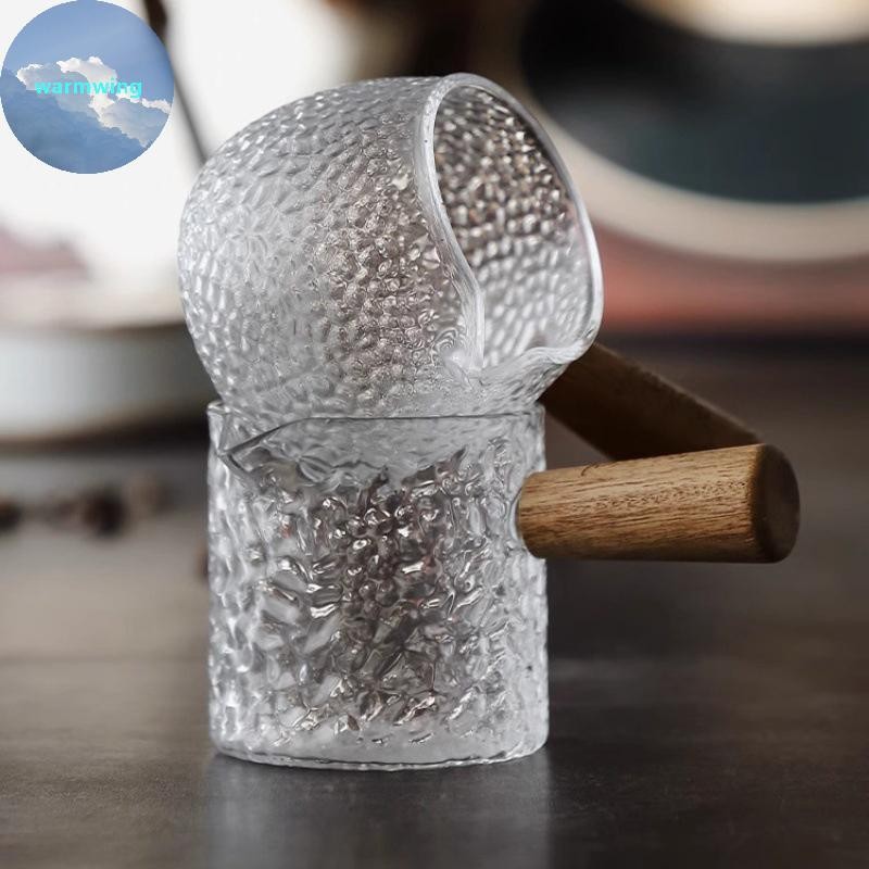 Warmwing 1 ชิ้นไม้แก้ว Espresso ถ้วยตวง DIY เหยือกนมกาแฟอุปกรณ์ห้องครัวโปร่งใสวัดแก้ว TH ...