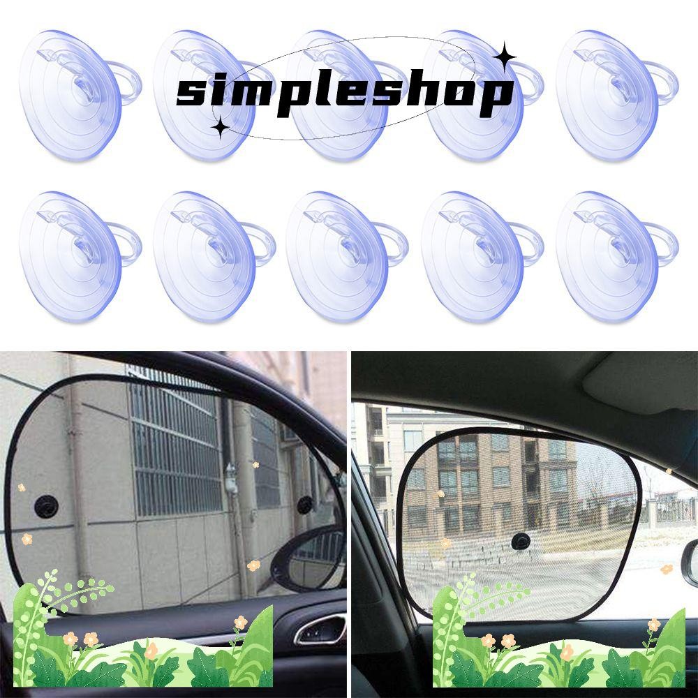 SIMPLESHOP ตะขอบังแดดรถยนต์ PVC แบบถ้วยดูด 10 ชิ้น | Shopee Thailand