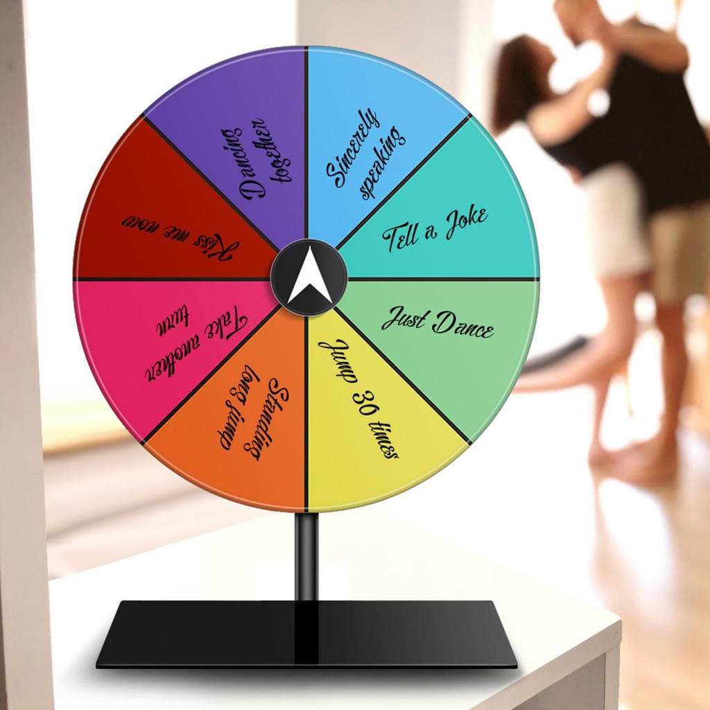 8 Slots Spinning Prize Wheel สี Editable Dry Erase Acrylic Spin Wheel ...