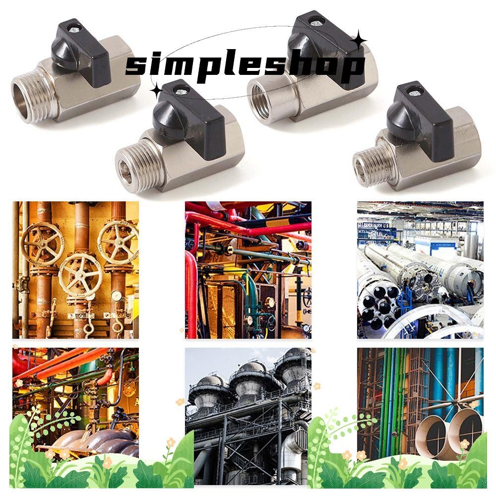 SIMPLESHOP 1 ชิ้นวาล์วอัดลม, 1/8" 1/4 "3/8" 1/2 "เกลียว BSP ชายกับหญิงบอลวาล์ว, มินิน้ําแก๊ส ...
