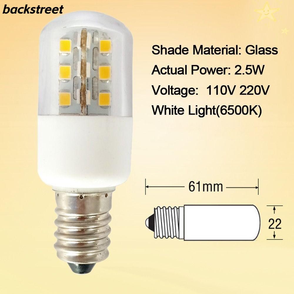 BACKSTAGE หลอดไฟตู้เย็น Bright E12 E14 Connector แสงสีขาว 110V 220V หลอดไฟ LED | Shopee Thailand