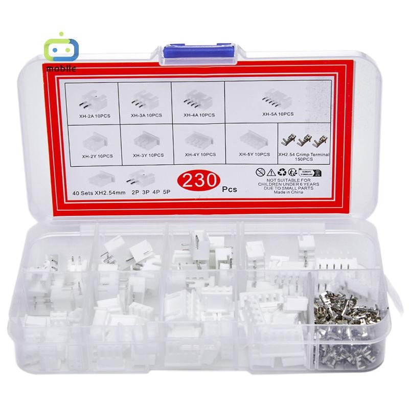 [maygood] 230 ชิ้น XH2.54 PH2.0 2p 3p 4p 5 Pin 2.54 มม.2.0 มม.Pitch Terminal Kit JST Connector ...