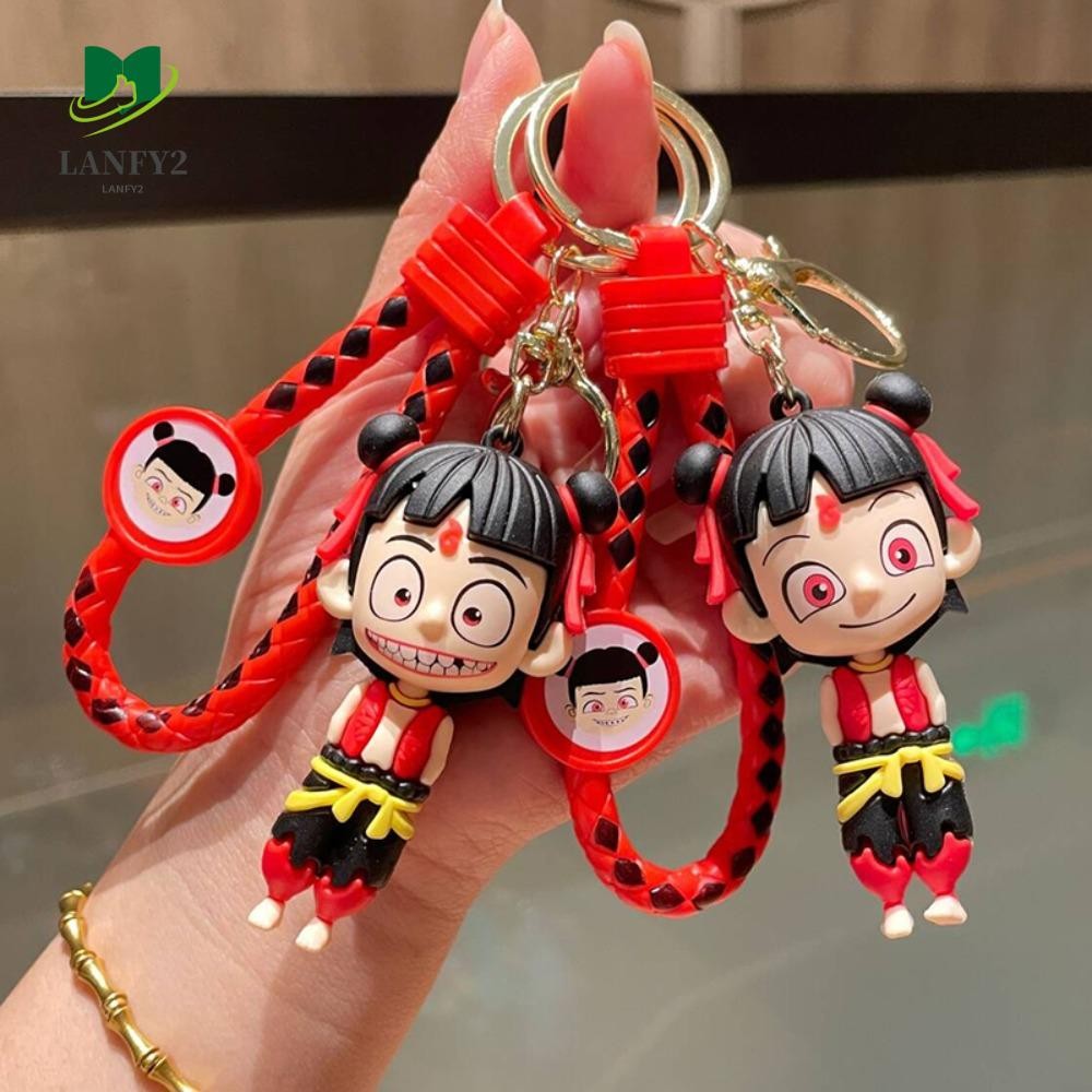 ALANFY Expression NeZha ตุ๊กตา, ซิลิกาเจล Myth Ne Zha พวงกุญแจตุ๊กตา ...