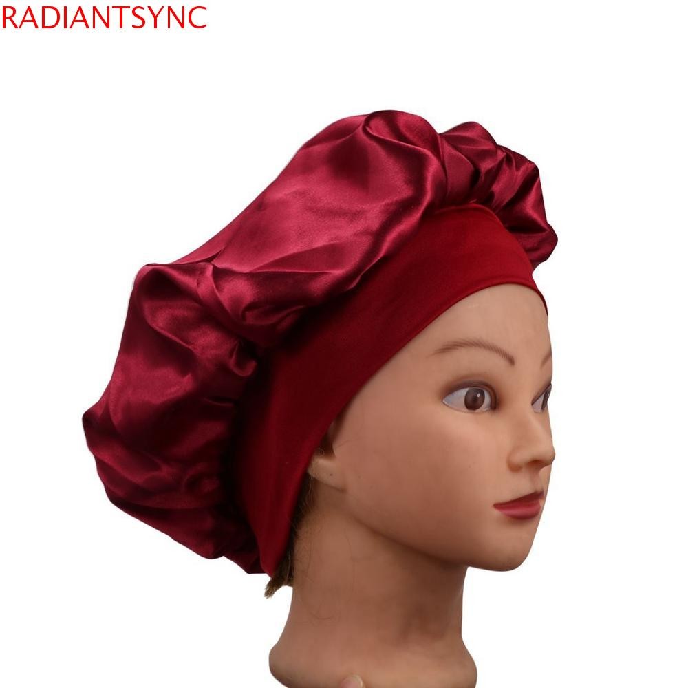 RADIANTSYNC Sleeping Hat Head Cover Lady Silk Night Sleep Hair Care ...