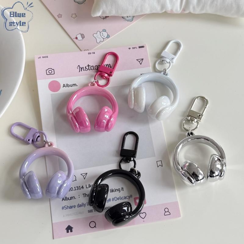 Bluestyle น่ารักสร้างสรรค์ 3D หูฟังจี้พวงกุญแจโทรศัพท์มือถือหูฟัง Charm กระเป๋าเป้สะพายหลังแขวน ...