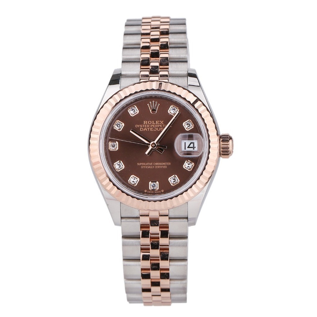 Rolex 28mm Rolex Womens Log Chocolate Noodle m279171นาฬิกาผู้หญิงกลไก ...