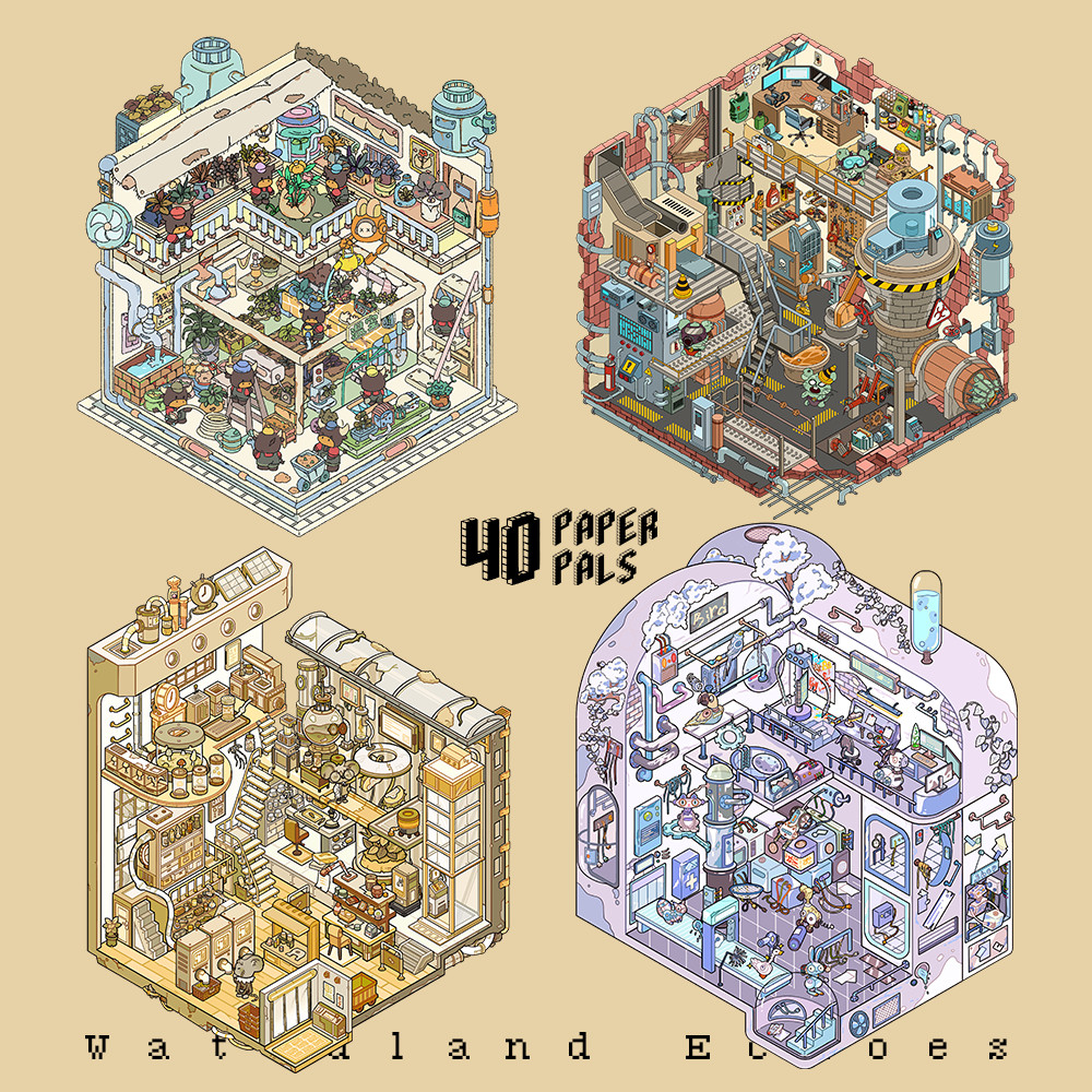 Idako Wasteland Echo Series สติกเกอร์ภูมิทัศน์สามมิติ Miniature Science ...