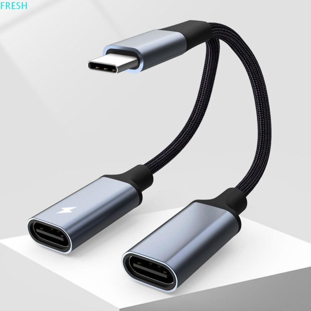 FRESH Type C ถึง Dual Type C, Dual USB C แจ็ค 3.5 มม. 2-in-1 USB C ถึง ...