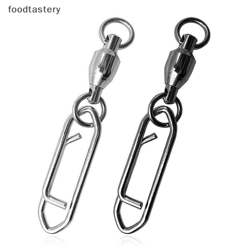 FTY 10 ชิ้นตกปลา Rolling Swivel Power คลิปตกปลา Quick Change Snap Swivels น้ําเค็มน้ําจืด Barrel ...