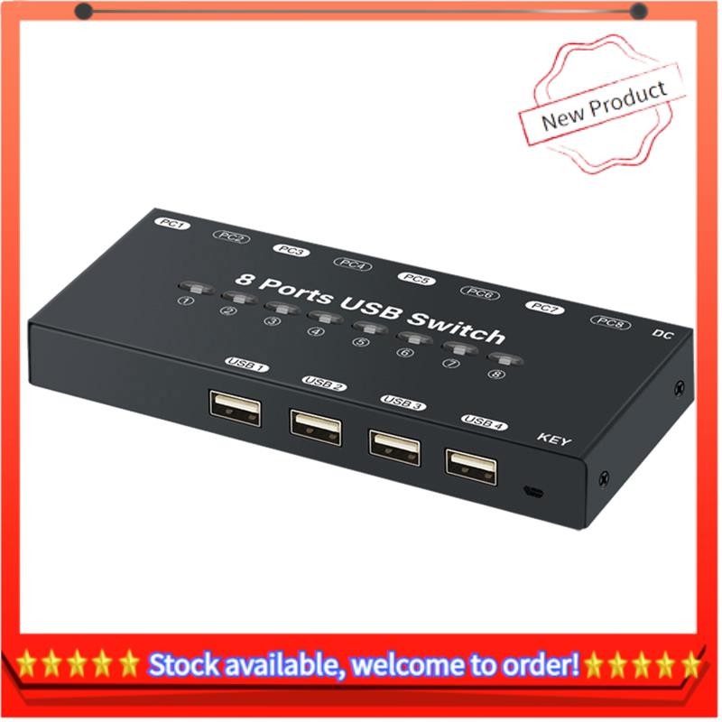 8 in 4 Out USB KVM Switch USB KVM Switcher สําหรับ Windows10 ...