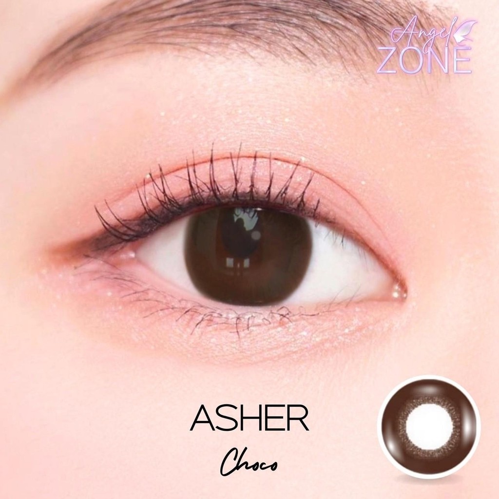 Angel Zone คอนแทคเลนส์ 14.5 รุ่น Asher Choco (รองรับสายตาปกติและค่า ...