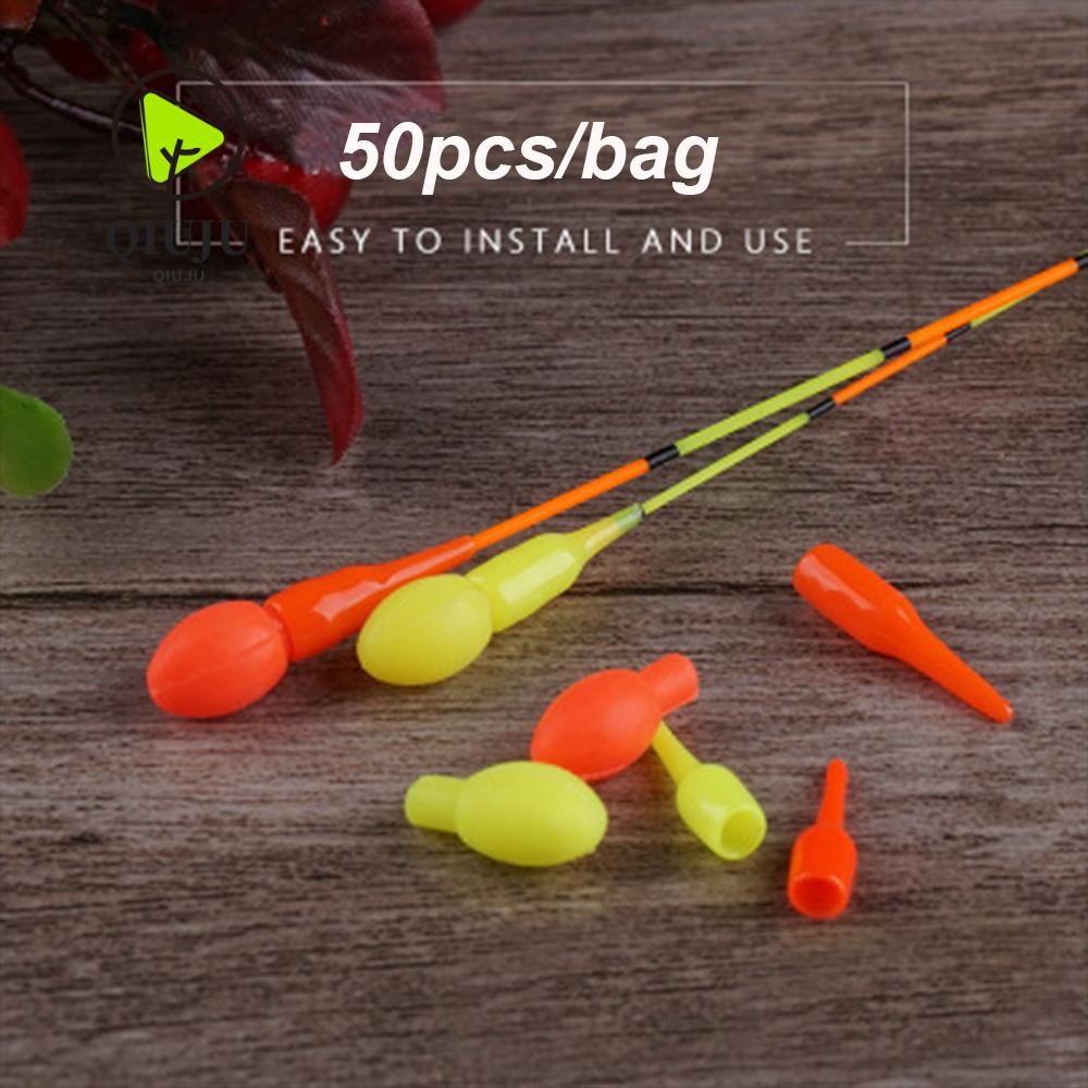 QIUJU 50PCS Conspicuous ยางถั่ว Rigging วัสดุคุณภาพสูง Stoppers Fishing Tackles เครื่องมือ Night ...