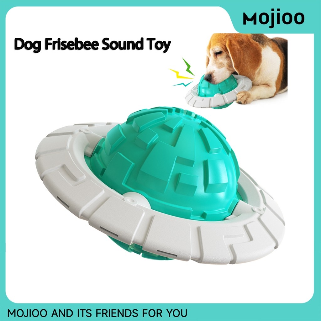 Mojioo Dog Frisbee Toy - ทนทาน TPR & Nylon Chew Toy พร้อมทําความสะอาด ...