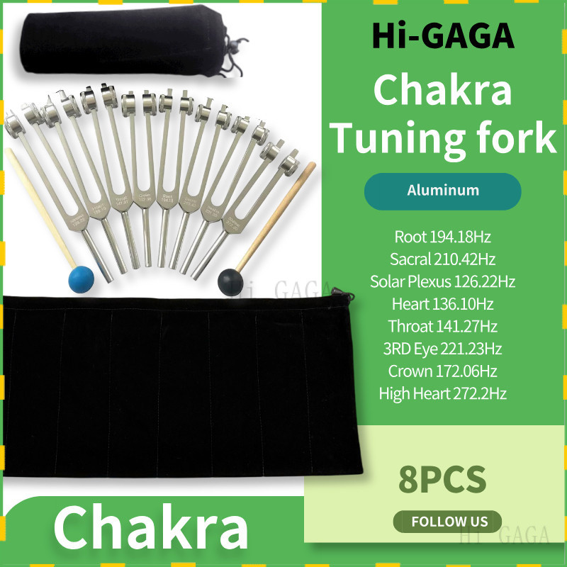 Tuning fork🔔ส้อมจูนเสียง🔔 Chakra ชุดส้อมจูนเสียง 8 จักระ 126.22 136.1 141.27 172.06 194.18 210. ...