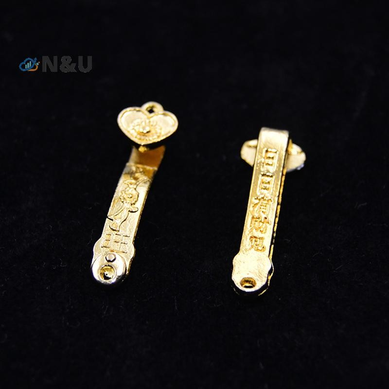 N&U 10pcs จีน Amulet หัตถกรรม Golden มงคล Ruyi ของขวัญบ้าน Feng Shui ...