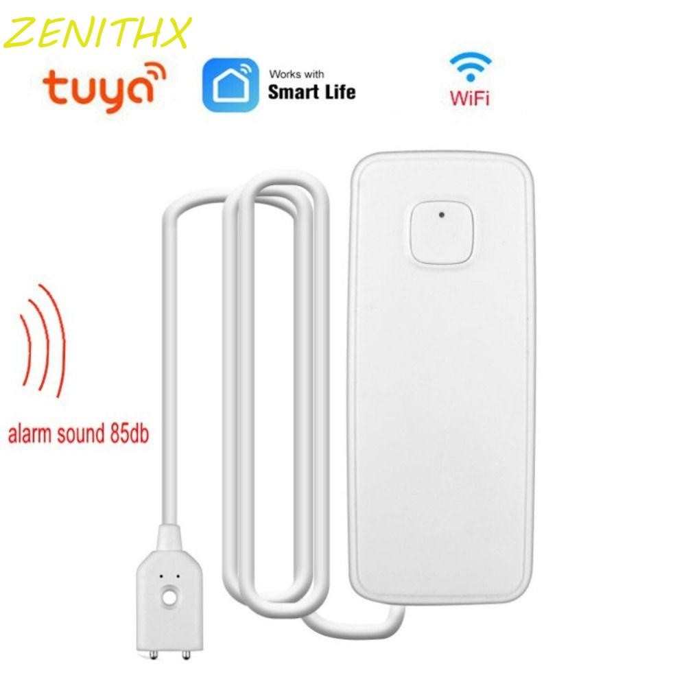 ZENITHX Water Alarm, Sound Alarm Wifi Water Leak Sensor, Remote Monitor Smart Tuya Overflow ...