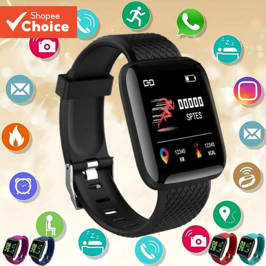 มัลติฟังก์ชั่นโหมดกีฬาสุขภาพระยะทาง Calorie Tracker Call ข้อความ Remind Alarm นาฬิกาเด็ก 116Plus ...