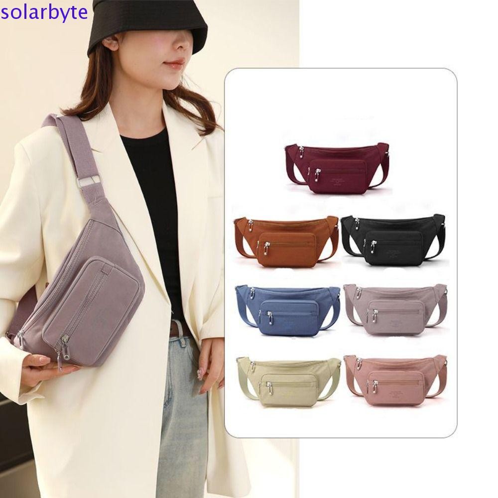 SOLARBYTE กระเป๋าสะพายหลายกระเป๋า,น้ําหนักเบาแบบพกพาไนลอนCrossbodyกระเป๋า,Cusualสายรัดปรับได้สี ...
