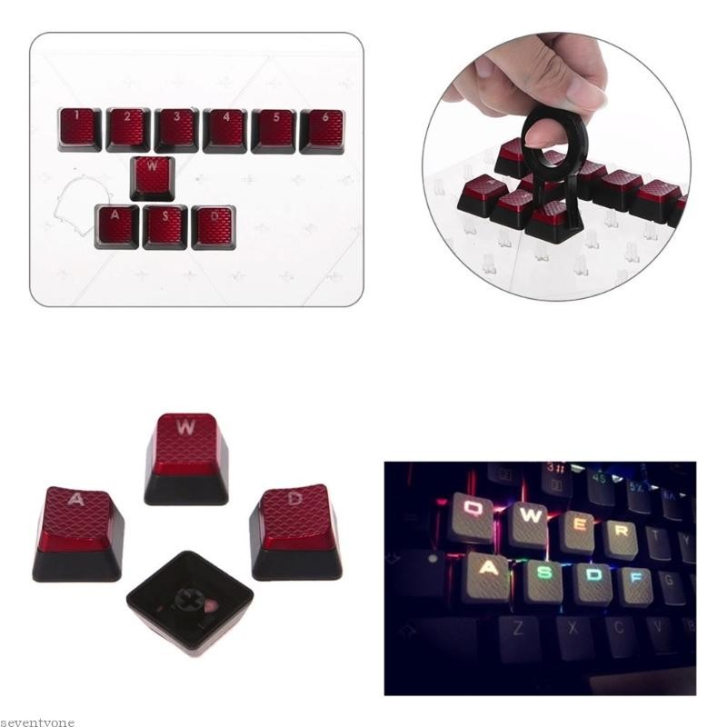 Seve ปรับแต่งได้ Keycap ชุด 10 ชิ้นสําหรับ Corsair K70 K95 K90 K63 K65 ...