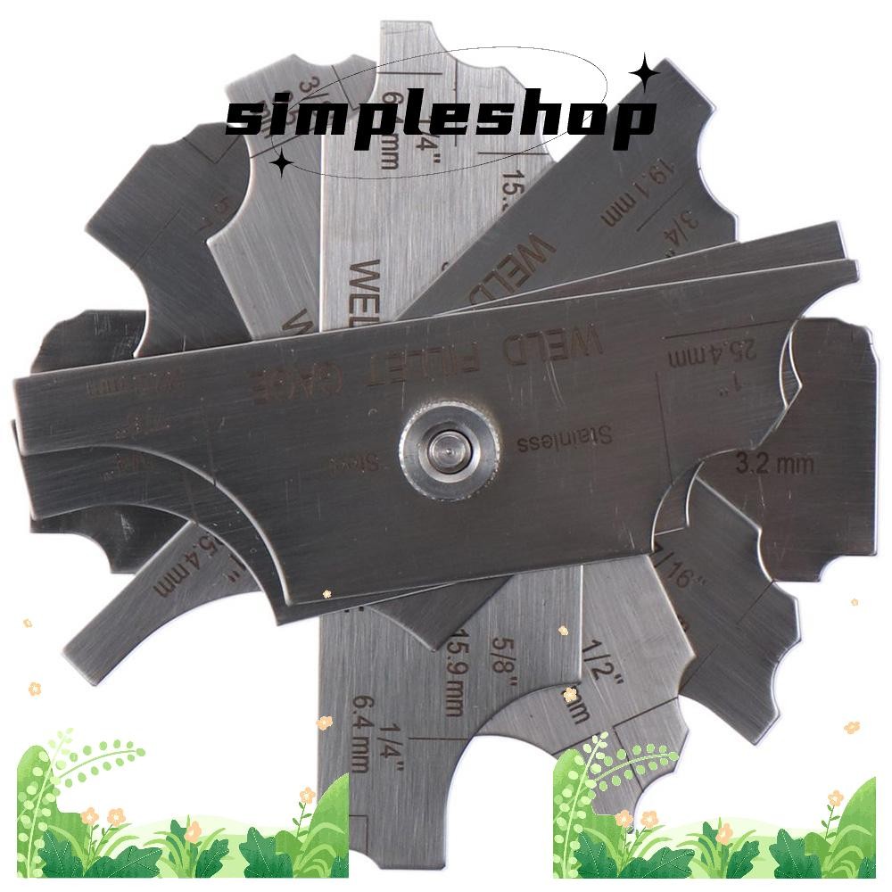 SIMPLESHOP 7PCS Weld Fillet Gages ชุด, 1/8-1 MG-11 เครื่องเชื่อม, เครื่องมือวัด MM & นิ้วโลหะ ...