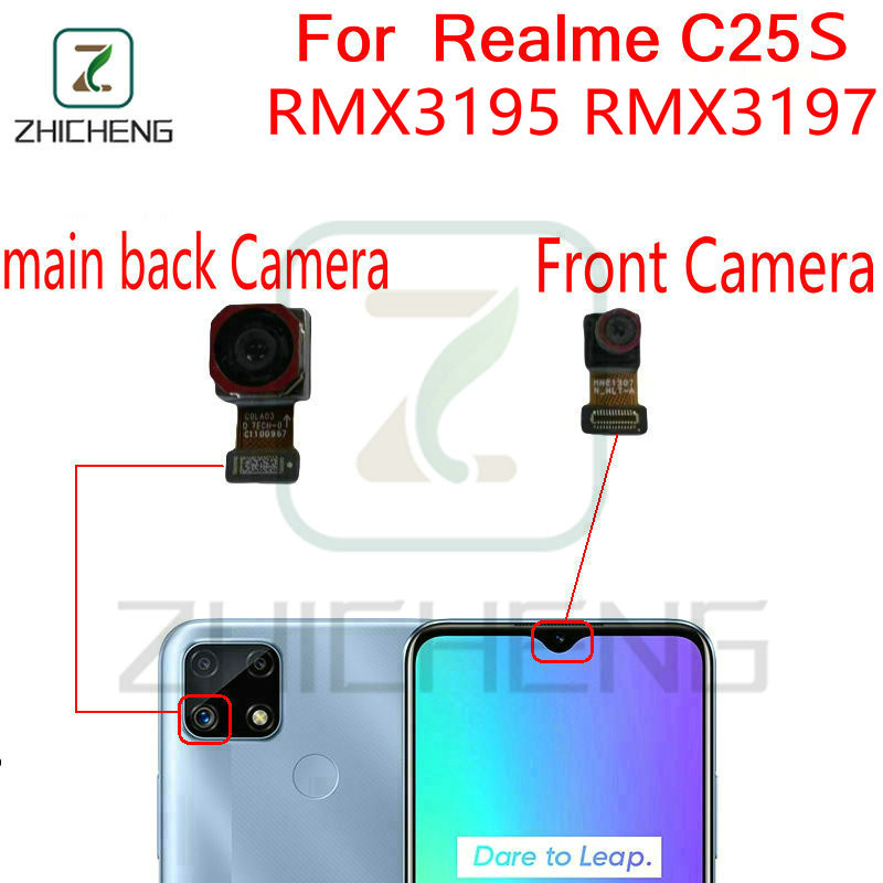 สําหรับRealme C25S RMX3195 RMX3197 กล้องด้านหน้าเปลี่ยนกล้องด้านหลัง ...