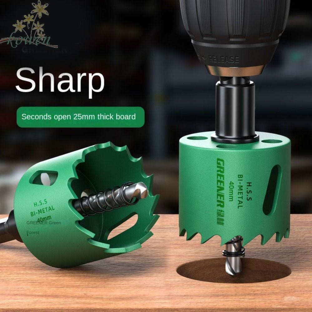 KOWEN 2pcs Hole Saw เจาะบิต, Easy Chip Removal 20-48 มม.เจาะไม้ Crown ...