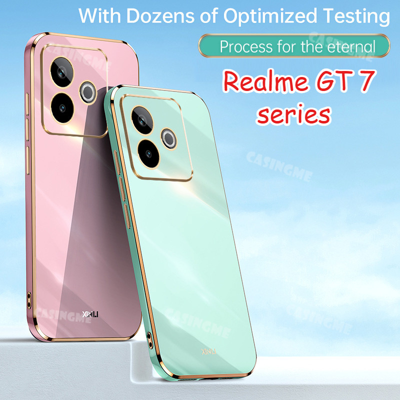 สําหรับRealme GT 7 2025 หรูหราชุบสําหรับRealme GT7 GT7T GT7Pro Realme GT 7 T GT 7 Pro 7T 4G 5G ...