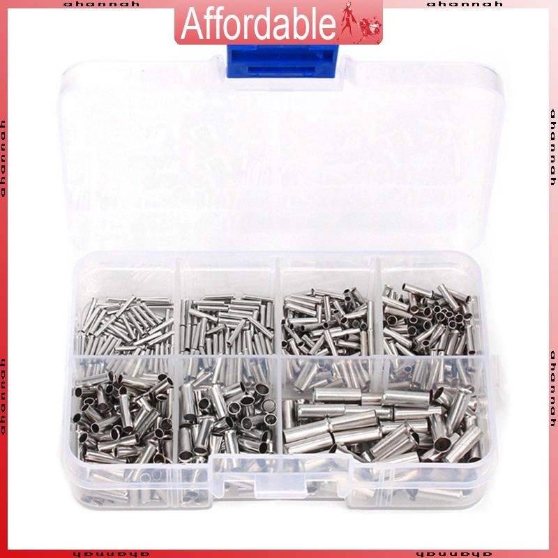 AH 600 ชิ้นปลอกโลหะปลายลวด Uninsulated Crimp Pin Terminals Ferrules ...