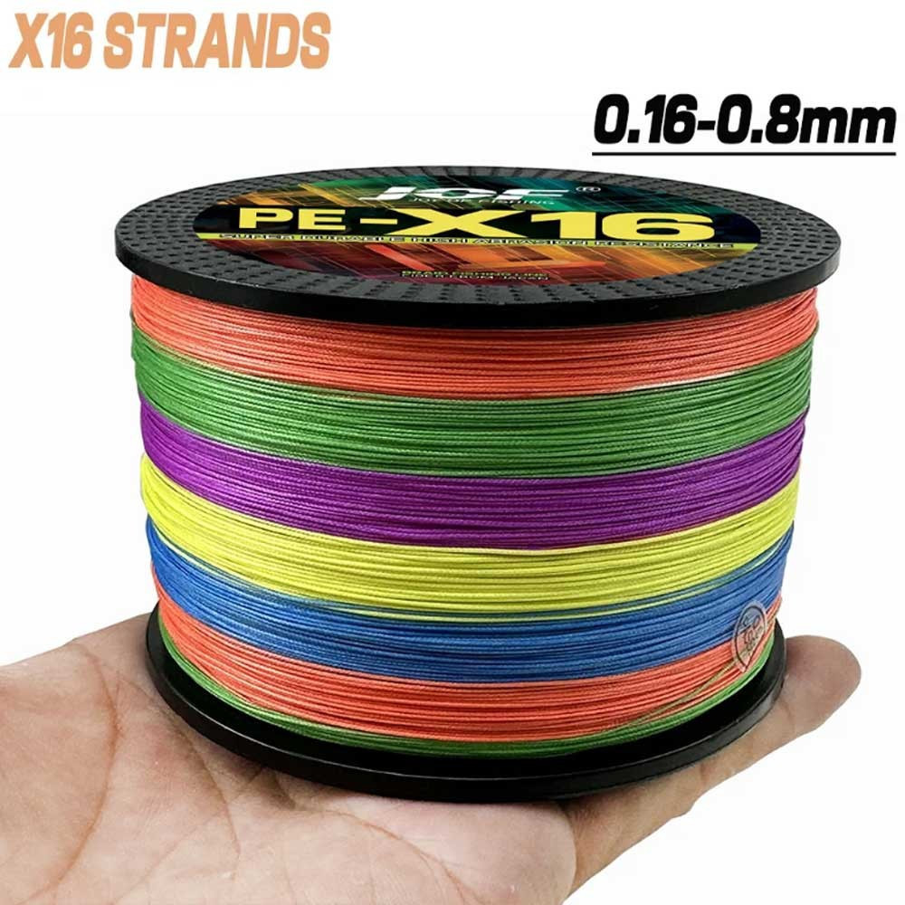 JOF 16Strands Braid สายตกปลา 25-200LB น้ําเค็ม Abrasion Resistance100 ...