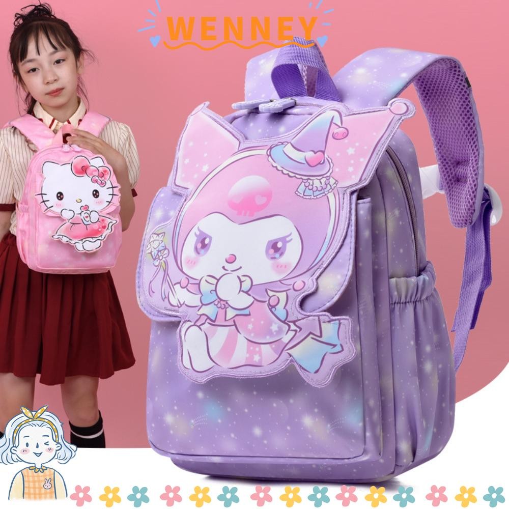 กระเป๋าเป้เด็ก WEY กระเป๋านักเรียนความจุขนาดใหญ่ Lighten Cute Kuromi ...