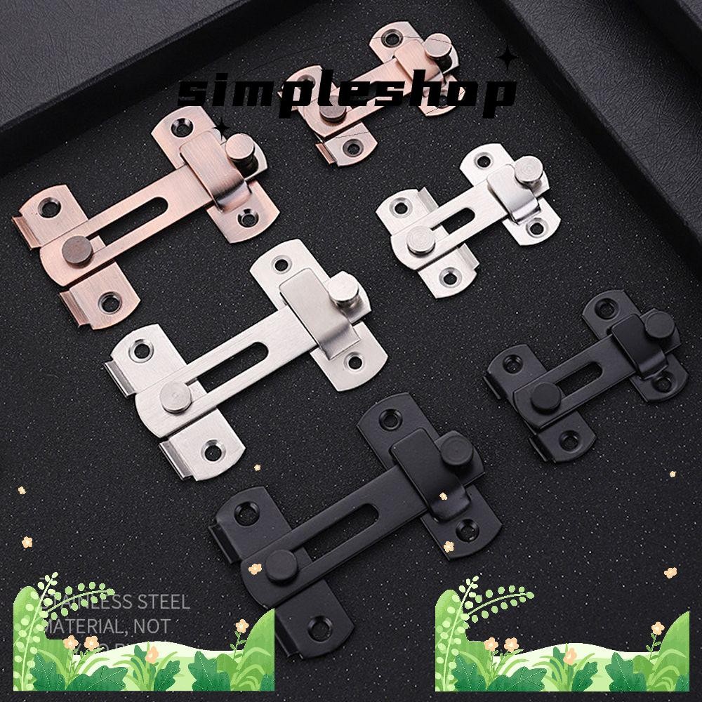 SIMPLESHOP Hasp อุปกรณ์บานพับ Silent Gate Buckle Padlock Clasp สกรู ...