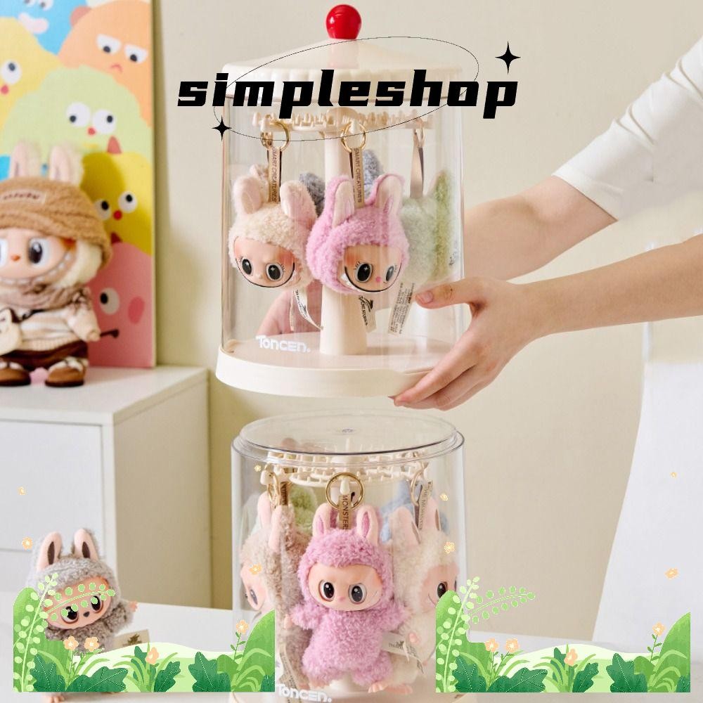 SIMPLESHOP Labubu ขาตั้งโชว์, กันฝุ่น All-Round Display Labubu ตุ๊กตา ...