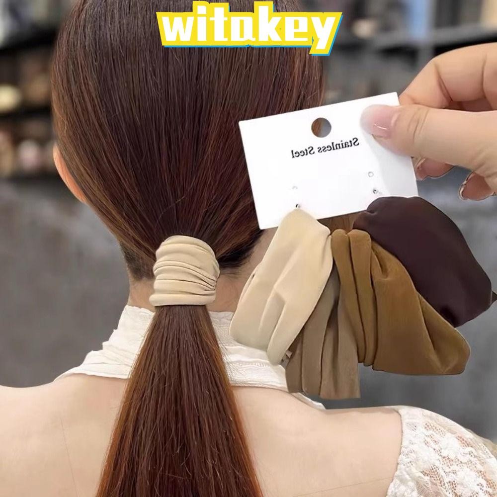 WITAKEY 4 ชิ้น/เซ็ตผู้หญิง Scrunchie, เข็มขัดผมแนวนอนคงที่, 2024 อุปกรณ์เสริมผมยางยืดหยุ่นสูง ...