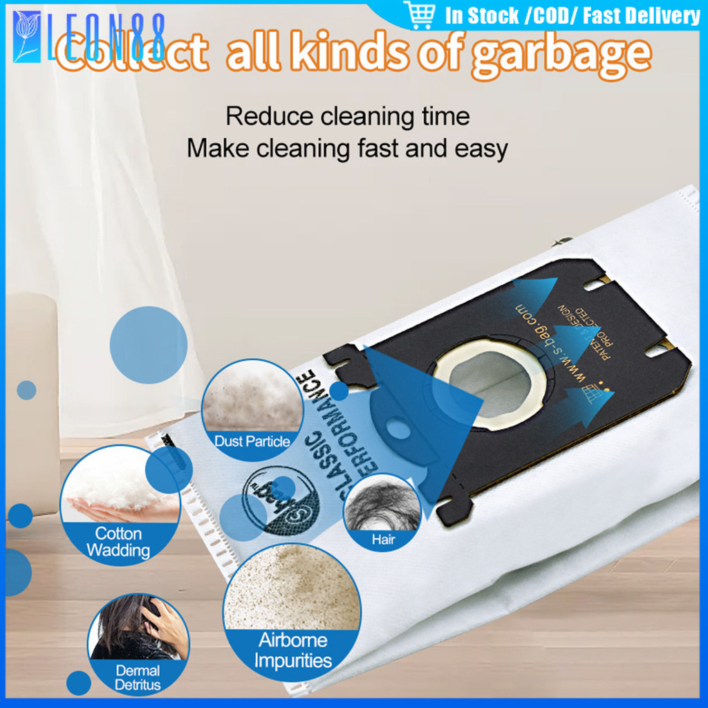 ของมาใหม่！ถุงเก็บฝุ่น S-Bag 5ชิ้น สำหรับเครื่องดูดฝุ่น electrolux ...