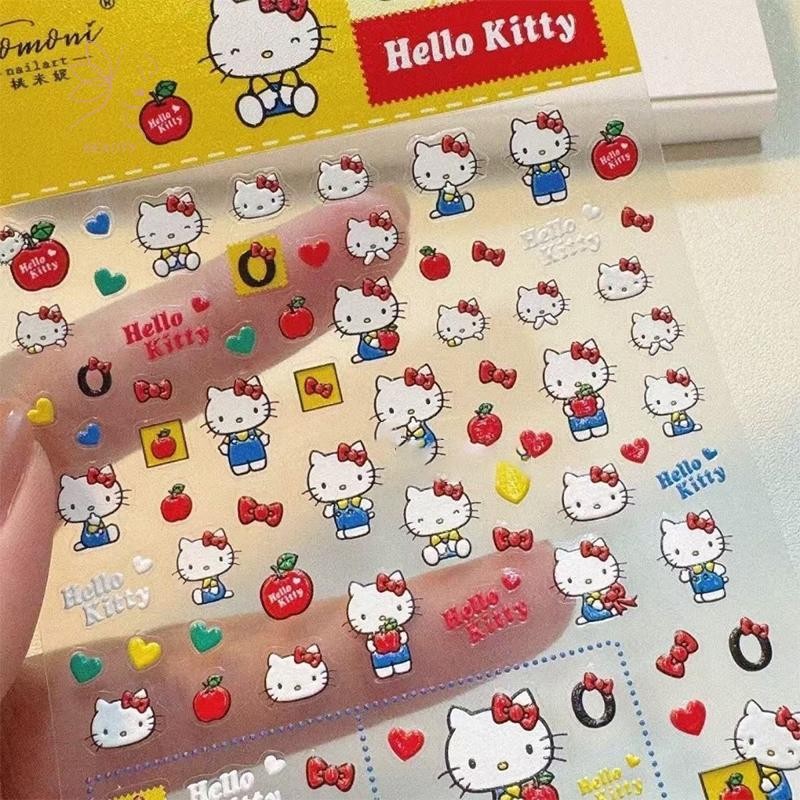 [maybeauty] 1 แผ่น Hello Kitty 3D สติ๊กเกอร์ติดเล็บสติ๊กเกอร์ติดเล็บ ...