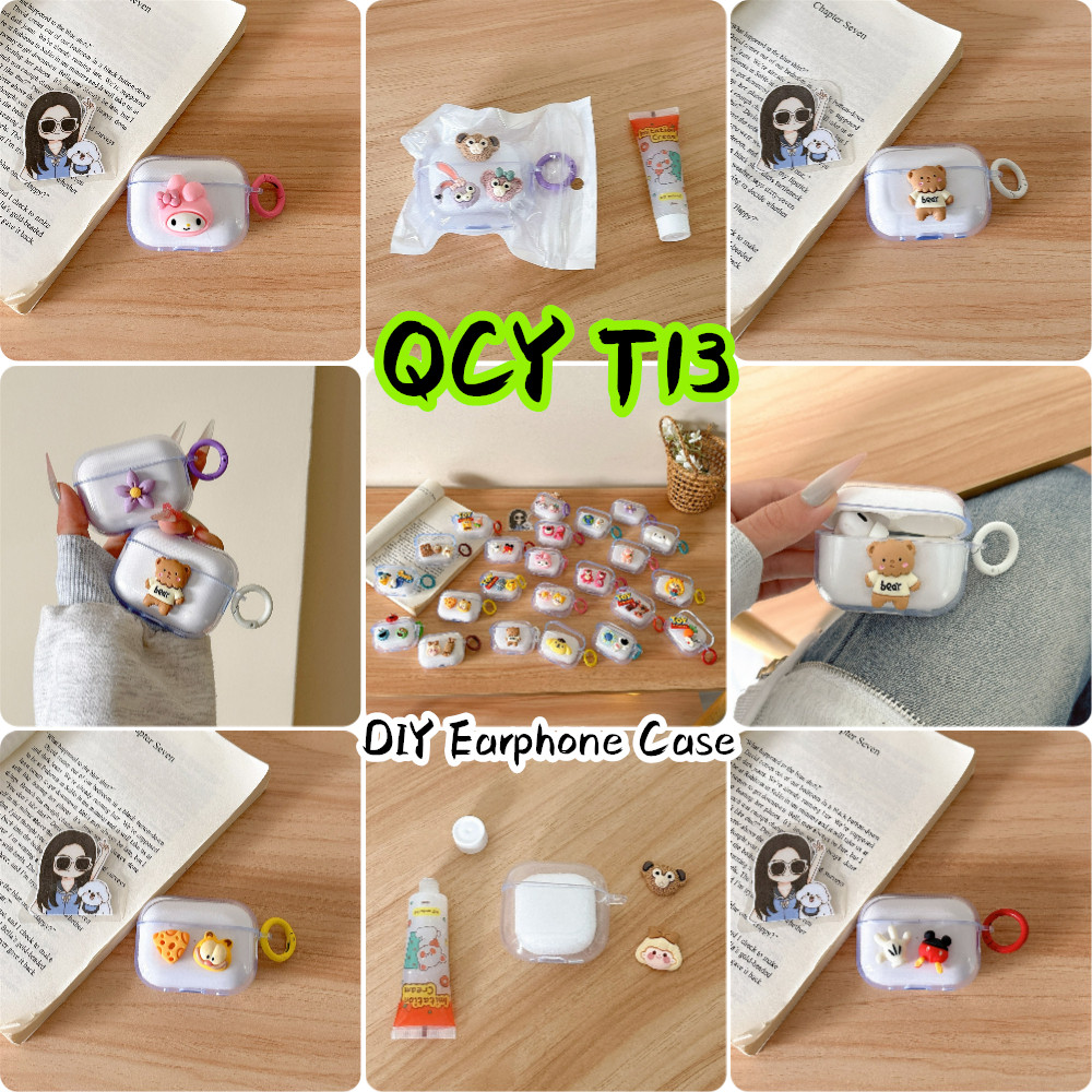 READY STOCK!นําไปใช้กับ QCY T13 เคส Case เคสหูฟัง DIY การ์ตูนง่าย ...