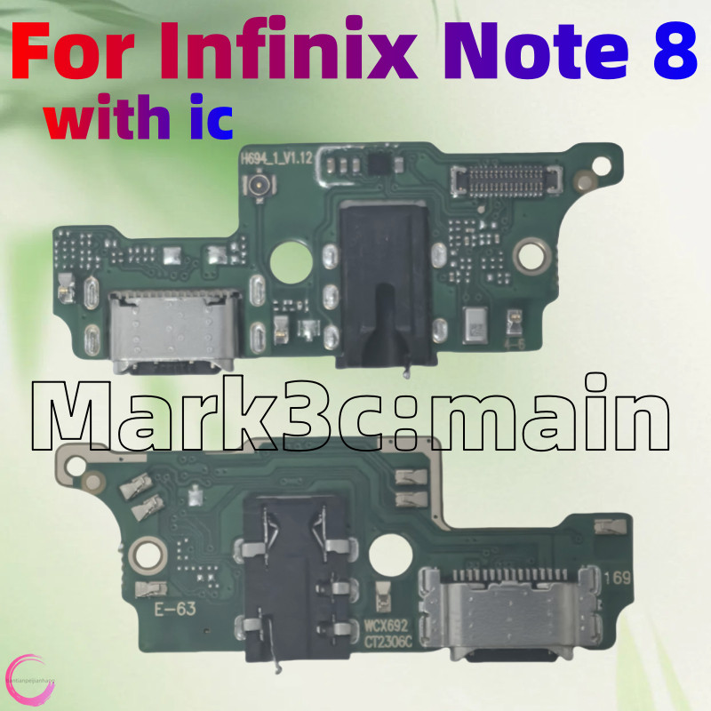 สําหรับ Infinix Note 8 X692 แท่นชาร์จ USB พอร์ตไมโครโฟนขั้วต่อ Fast ...