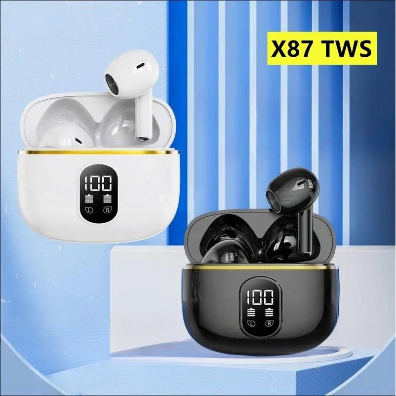 X87 หูฟังบลูทูธ 5.3 หูฟังไร้สาย Touch Control ชุดหูฟังสําหรับเล่นเกมไฮ ...