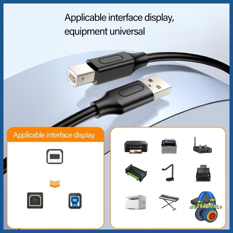MOON USB 2 0 ถึง Type B สายสแกนเนอร์เครื่องพิมพ์สําหรับสแกนเนอร์ ...