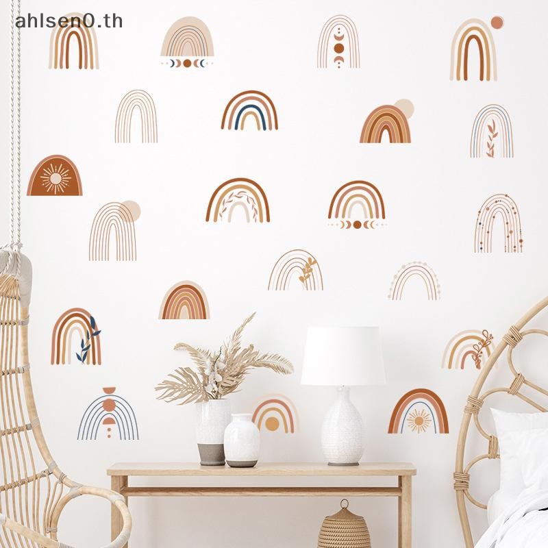 Ahlsen0 สติ๊กเกอร์ติดผนังสีรุ้งสําหรับห้องเด็ก Nordic สไตล์โบฮีเมียสติกเกอร์ตกแต่ง th | Shopee ...