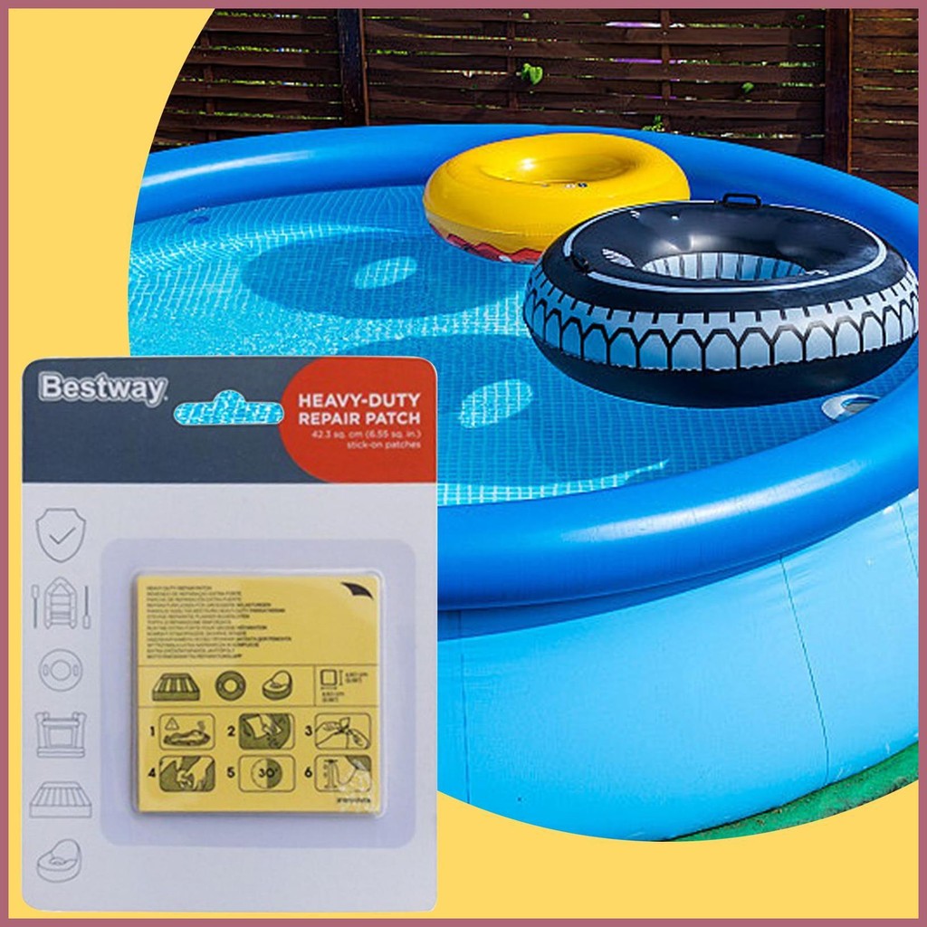 แพทช์สําหรับพอง 10 ชิ้น Inflatable Raft ซ่อมกาว Patch Strong Compact ...