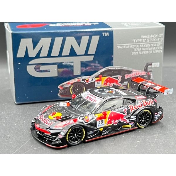 Mini GT Honda NSX-GT "Type S" GT500 #16 "Red Bull MOTUL MUGEN NSX-GT" TEAM Red Bull MUGEN 2022 ...